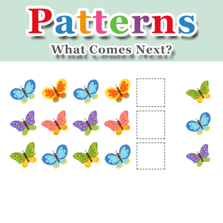 What Comes Next? (Pattern) - Set A - iWorksheets | Free Interactive ...